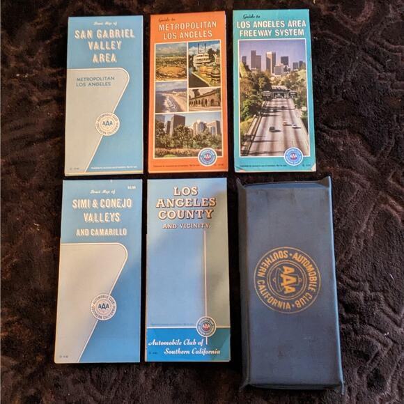 Aaa | Other | Vintage Lot 5 99s 90s Southern California Roadmaps Vtg ...